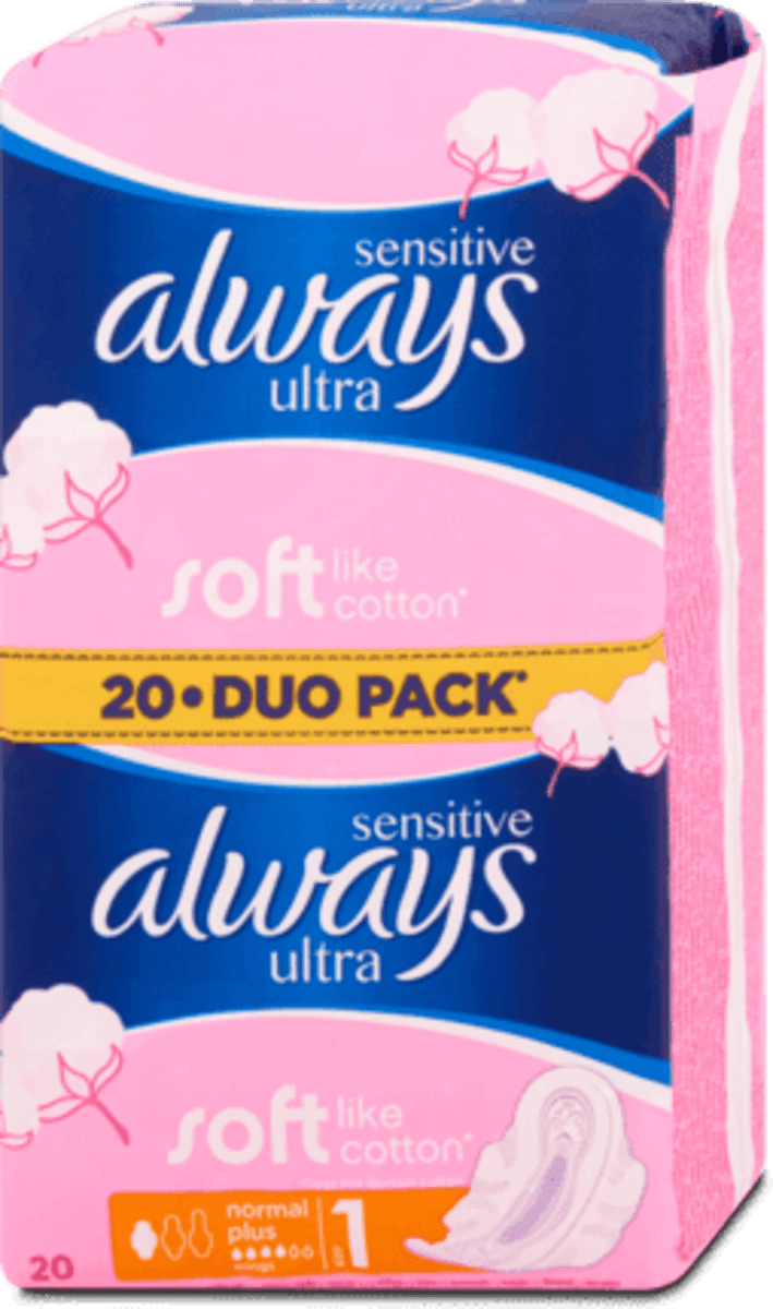 always vložky Sensitive Ultra normal plus, 20 ks | dm.cz