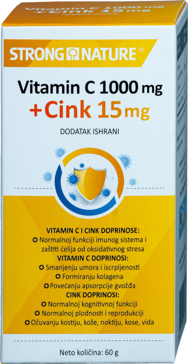 STRONG NATURE Vitamin C+Cink, 60 g povoljna online kupovina | dm.rs