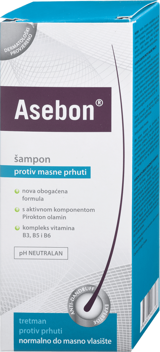Asebon Šampon proti mastnemu prhljaju, 200 ml | dm.si