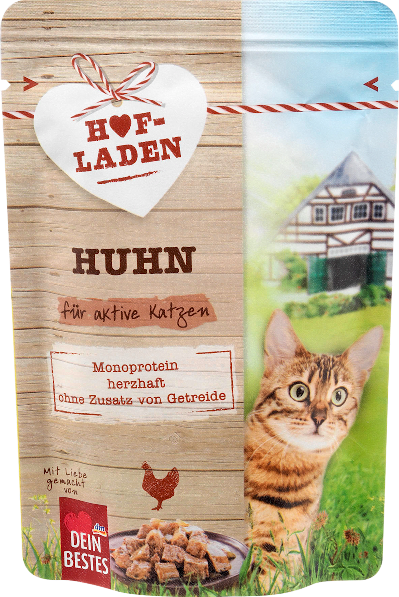 Dein Bestes Nassfutter Katze mit Huhn, Hofladen, 85 g dauerhaft günstig ...