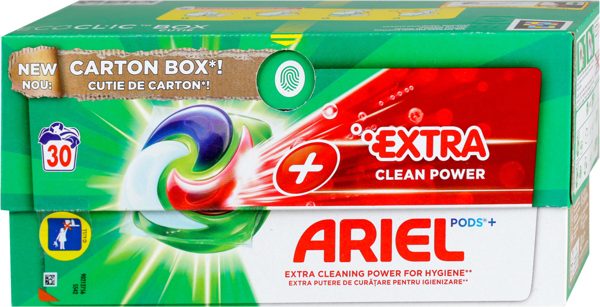 ARIEL +EXTRA CLEAN POWER kapsule za pranje veša, All in One, 30 kom ...