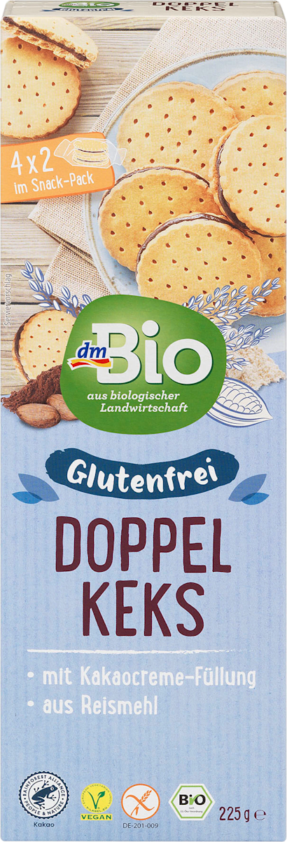 dmBio Kekse, Doppelkekse, glutenfrei, 225 g dauerhaft günstig online ...