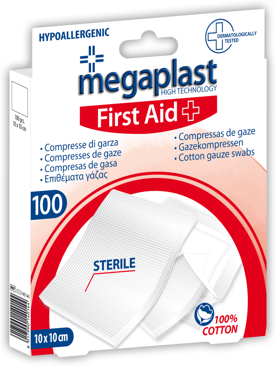 megaplast Compresse di garze sterili, 100 pz Acquisti online sempre convenienti | dm Italia