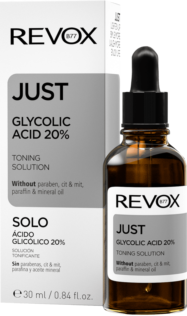REVOX B77 Тонизиращ серум за лице Just Glycolic Acid 20%, 30 ml ...