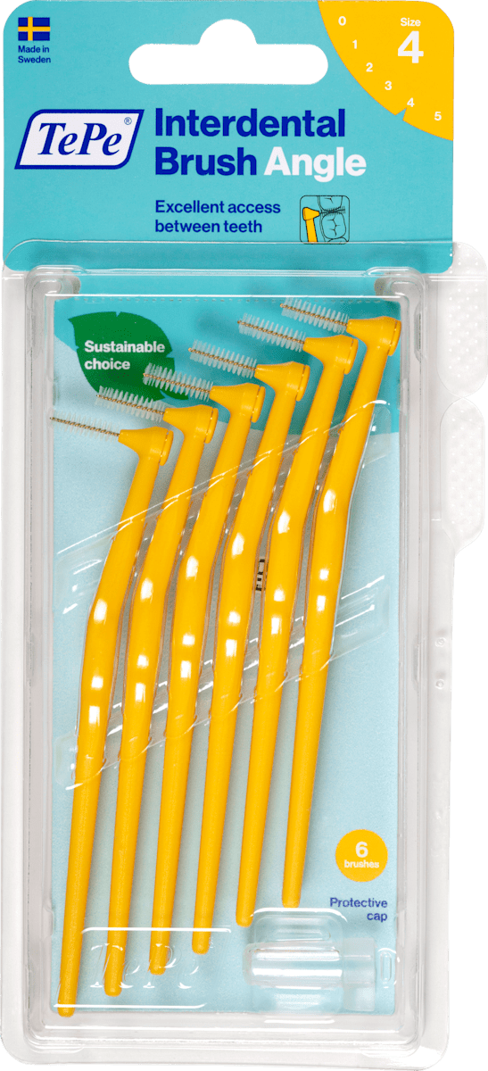 TePe Interdentalbürsten Angle gelb 0,7 mm ISO 4, 6 St dauerhaft günstig online kaufen | dm.de