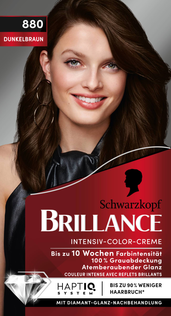 Schwarzkopf Brillance Haarfarbe 880 Dunkelbraun, 1 St dauerhaft günstig ...