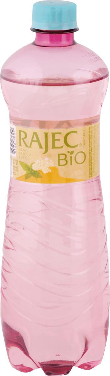 Rajec Bio pramenitá voda mäta a bazový kvet - nesýtená, 750 ml ...