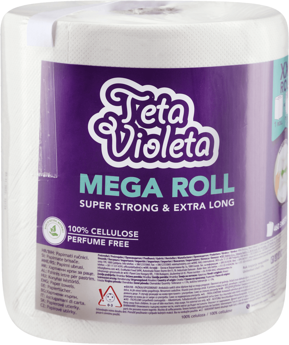 Teta Violeta MEGA ROLL kuhinjski ubrus, dvoslojni, 1 kom povoljna ...