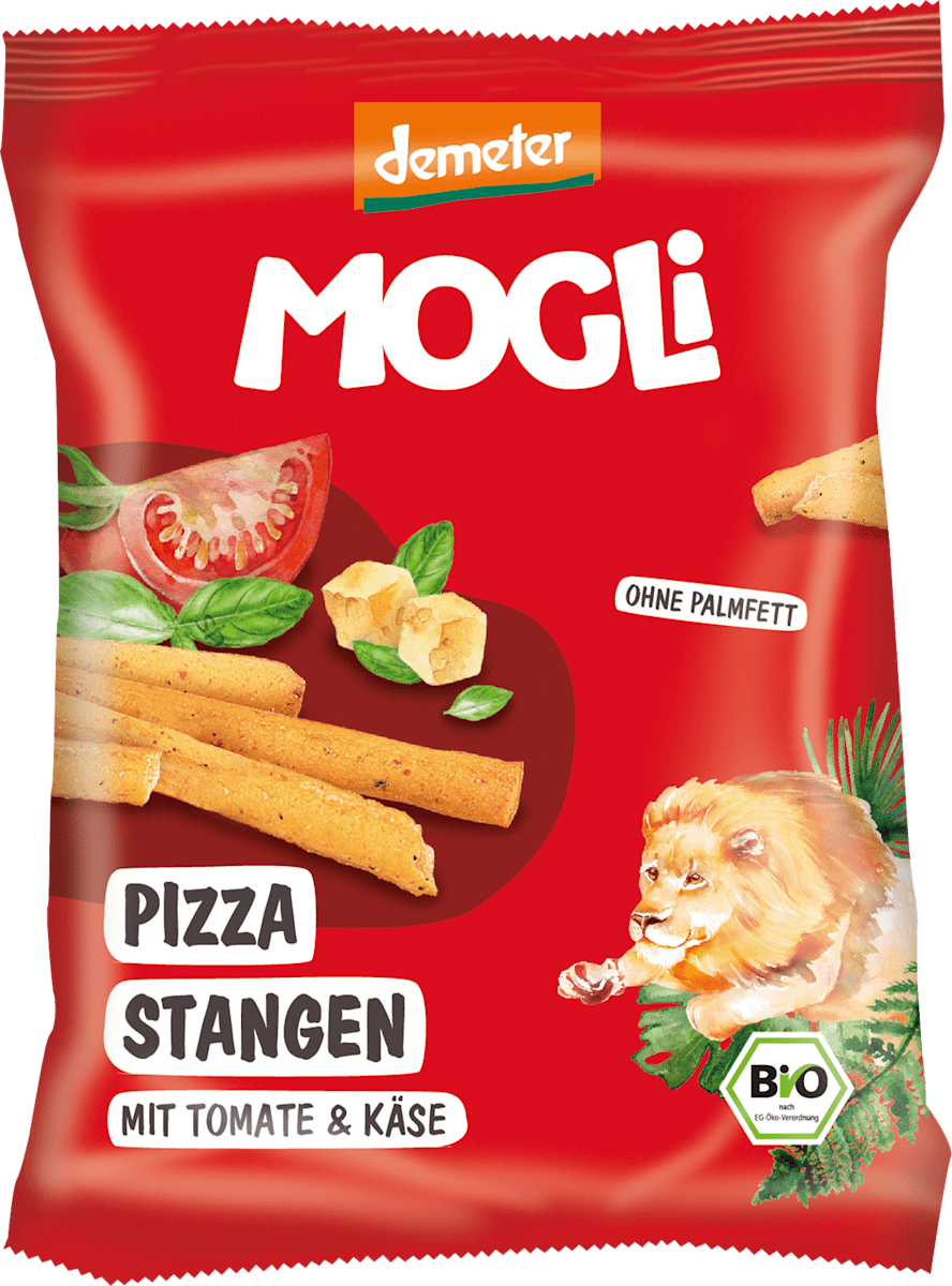MOGLi Kindersnack Pizza Stangen mit Käse und Olivenöl, 75 g dauerhaft ...