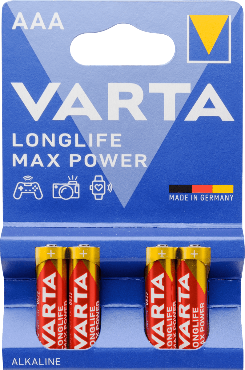Varta Longlife MAX power elem AAA, 4 db | dm.hu Varta Longlife MAX power elem AAA, 4 db | dm.hu