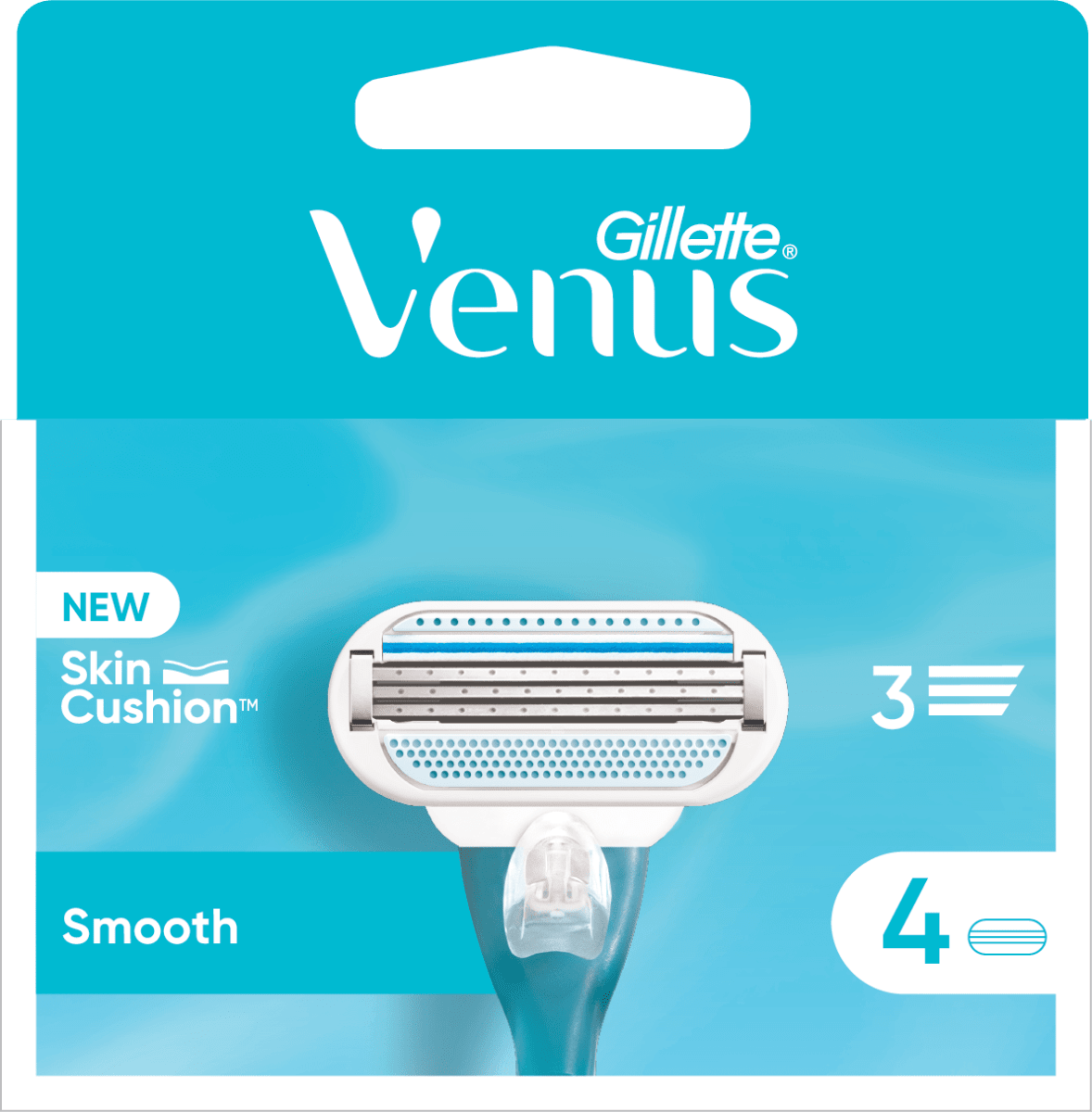 Gillette Venus Venus Smooth 4 lamette di ricambio per rasoio da donna ...