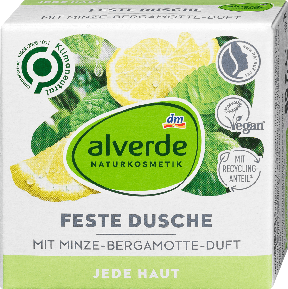 alverde NATURKOSMETIK Trdo milo za tuširanje z vonjem mete in ...