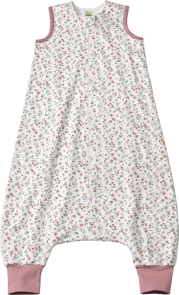 ALANA Kinder Schlafsack 0,5 TOG, 110 cm, mit Bio-Baumwolle, weiß, rosa ...