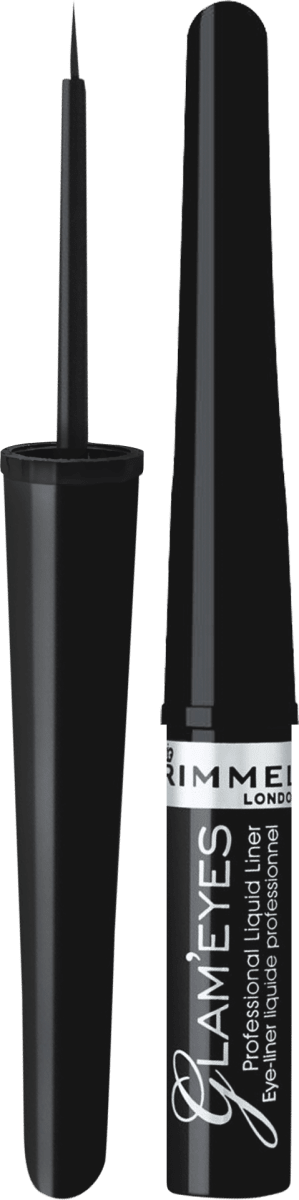 RIMMEL LONDON Glam’Eyes tečni ajlajner - 001 Black Glamour, 3,5 ml povoljna online kupovina | dm.rs