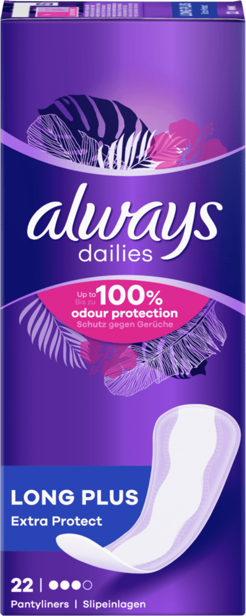 always Ежедневни дамски превръзки Long Plus, 22 бр. Пазарувай трайно ...