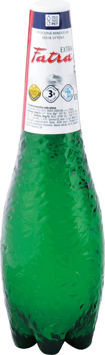 Fatra Prírodná minerálna voda Extra - sýtená, 750 ml nakupujte vždy ...
