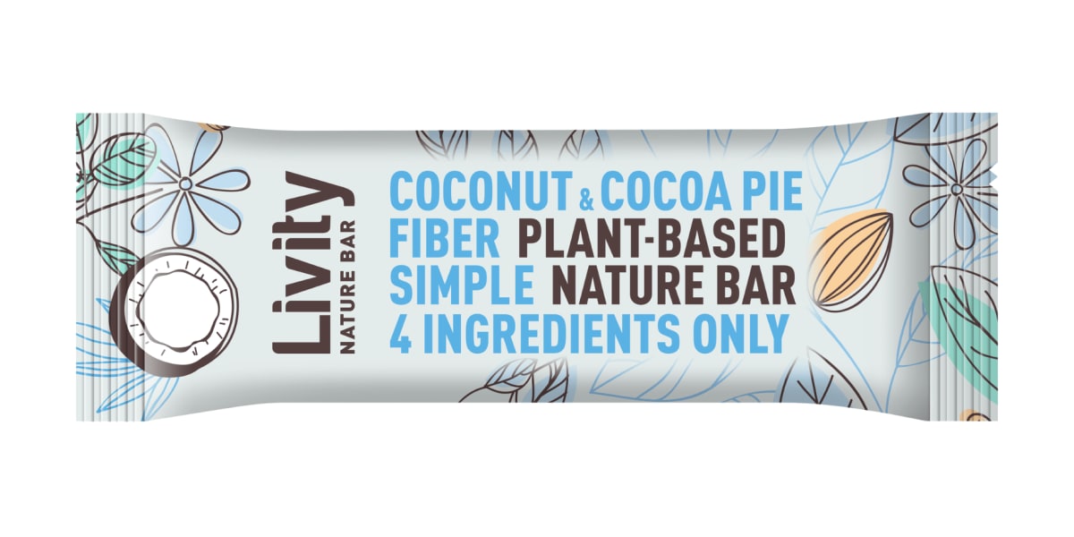 Livity Presna ploščica Nature Bar Coconut & Cocoa Pie, 30 g | dm.si
