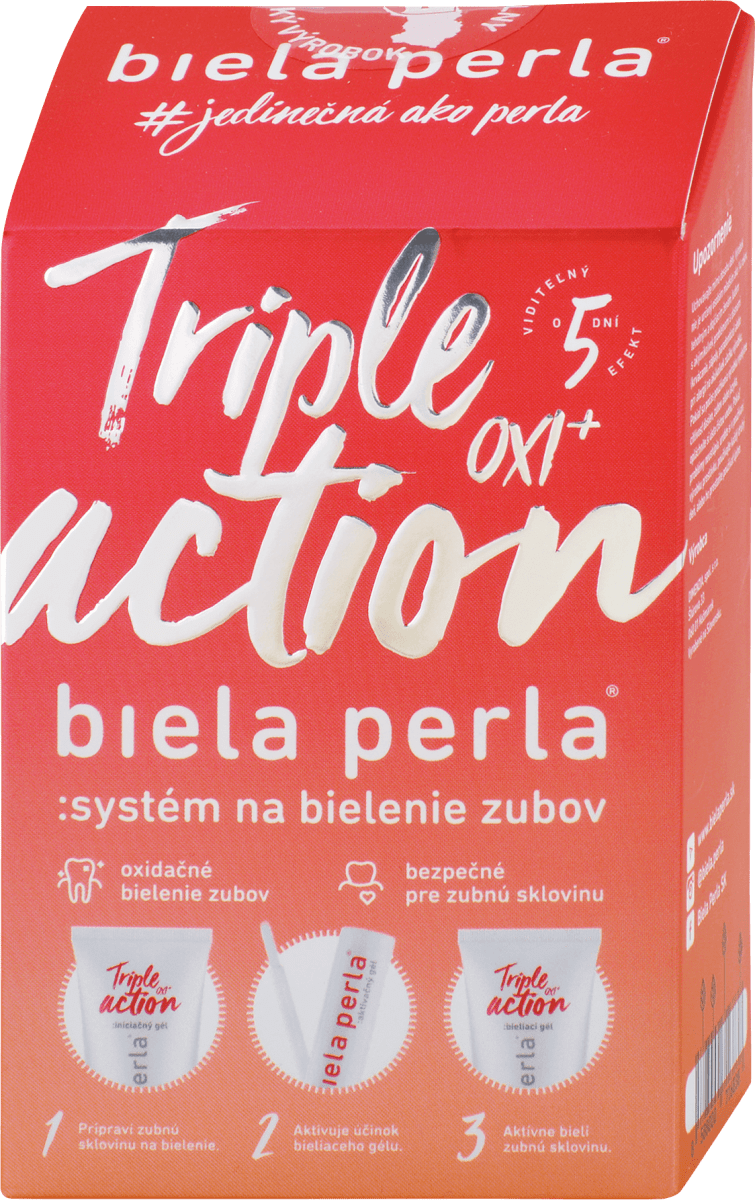 Biela perla Systém na bielenie zubov Triple Action Oxi+, 1 ml nakupujte ...