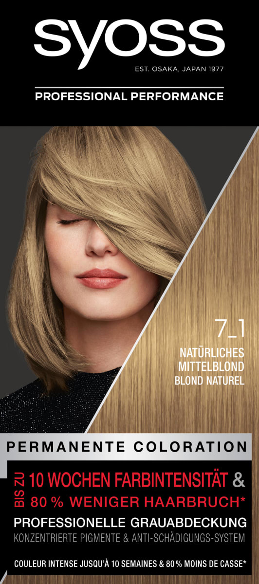 Syoss Color Classic Permanente Coloration - Nr. 7-1 natürliches Mittelblond, 1 St | dm.at