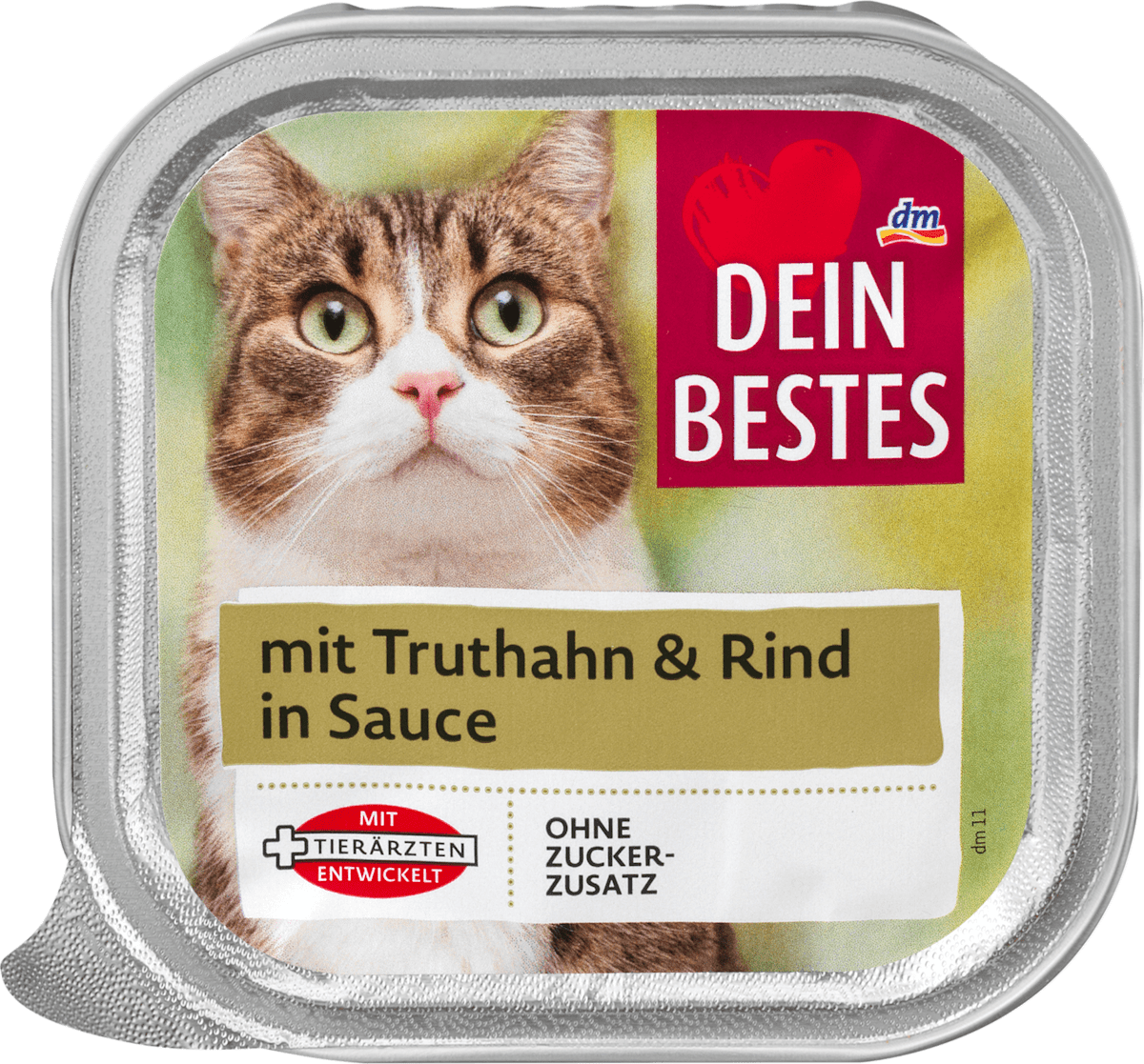 Dein Bestes Nassfutter Katze mit Rind & Truthahn in Sauce, 100 g ...
