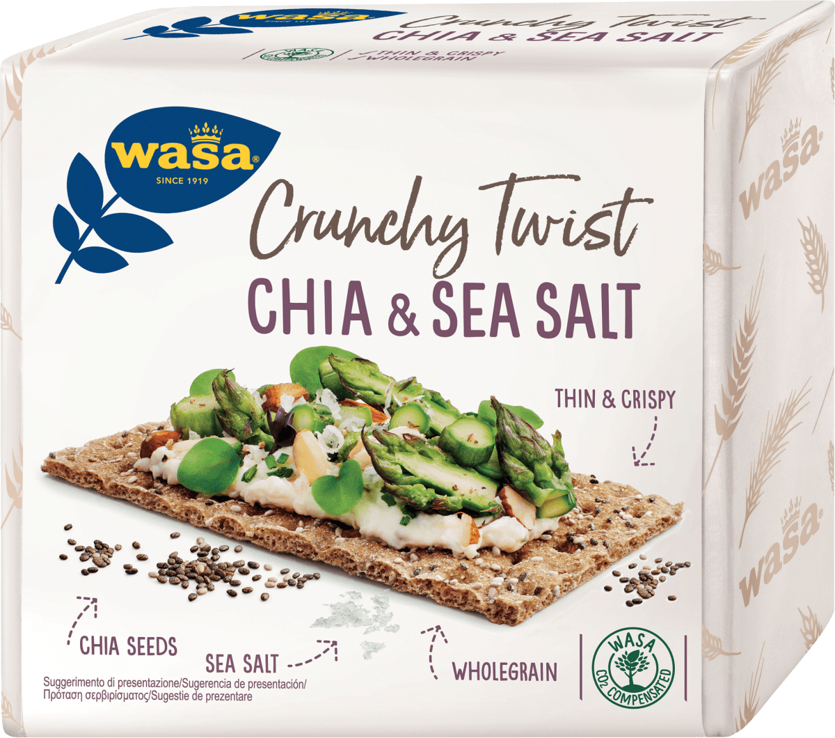wasa Crunchy Twist - hrskavi hleb, čia semenke i morska so, 245 g ...