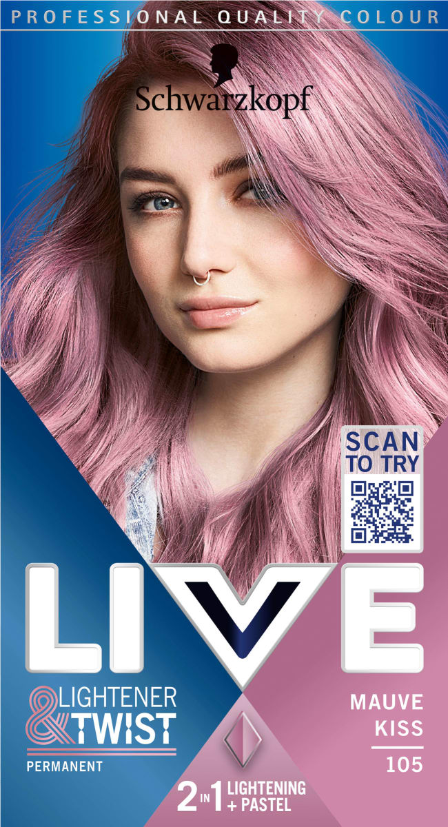 Schwarzkopf Live Lightener & Twist Permanente Tönung - Nr. 105 Mauve ...