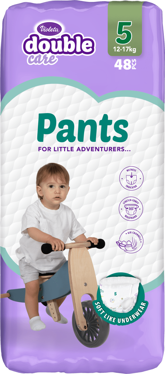 Violeta double care Pants pelene gaćice 5 Junior (12 - 17 kg), 48 kom ...