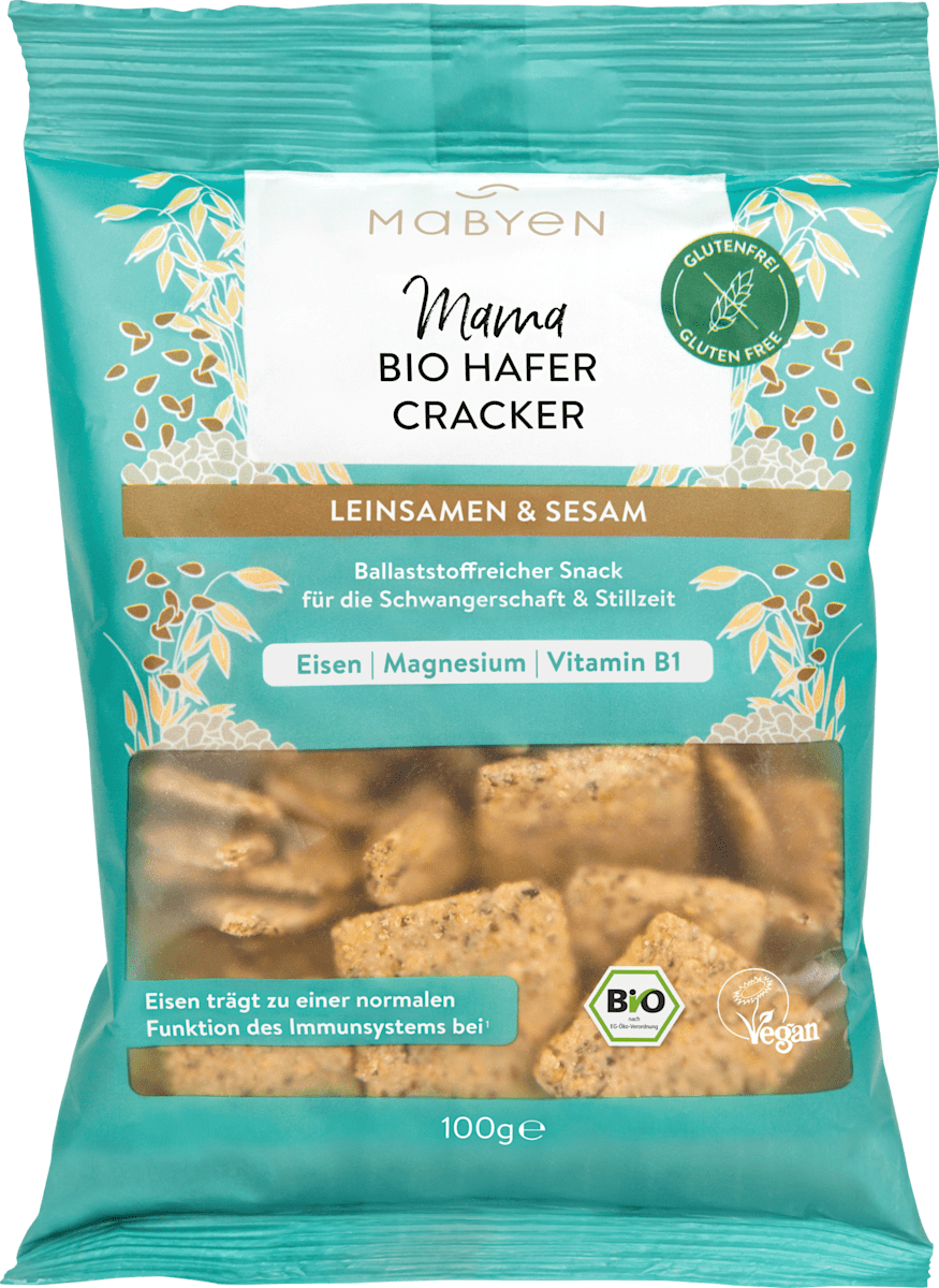 Mabyen Cracker Mama Hafer Leinsamen & Sesam, 100 g dauerhaft günstig ...