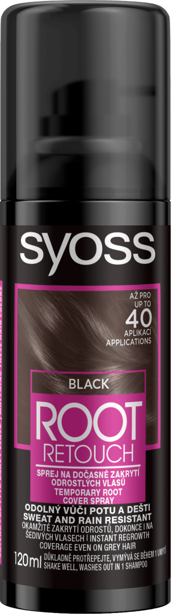 syoss Спрей за покритие на корените Root Retouch - Black, 120 ml ...