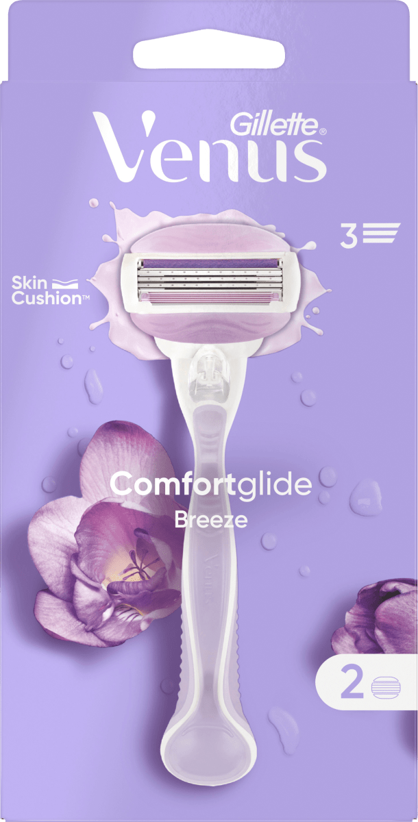 Gillette Venus ComfortGlide Breeze dámský holicí strojek + 2 hlavice, 1 ...