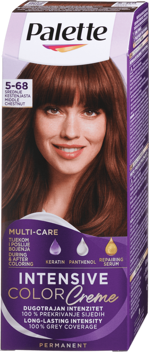Palette Intensive Color Creme Barva za lase 5-68 Srednje Kostanjeva, 1 ...