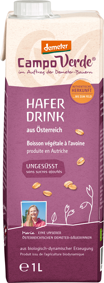 Campo Verde Haferdrink ungesüßt demeter, 1 l | dm.at