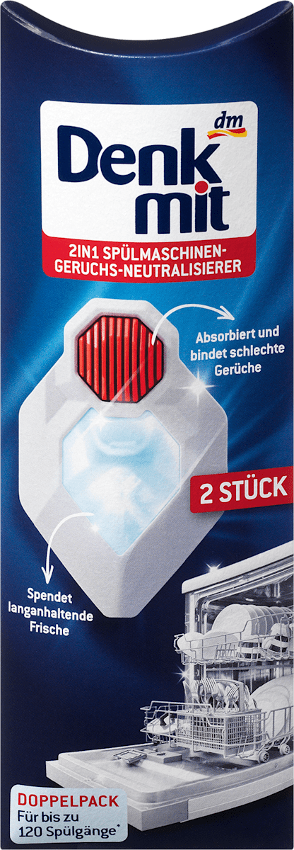 Denkmit Spülmaschinen-Deo 2in1 Geruchs-Neutralisierer, 2 St dauerhaft ...