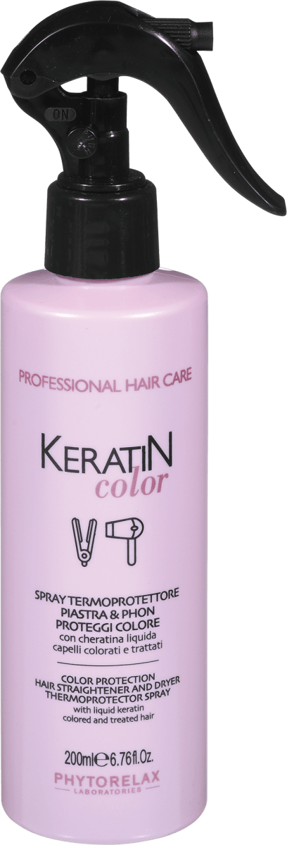 Phytorelax Sprej za zaščito las pred toploto Keratin color, 200 ml | dm.si