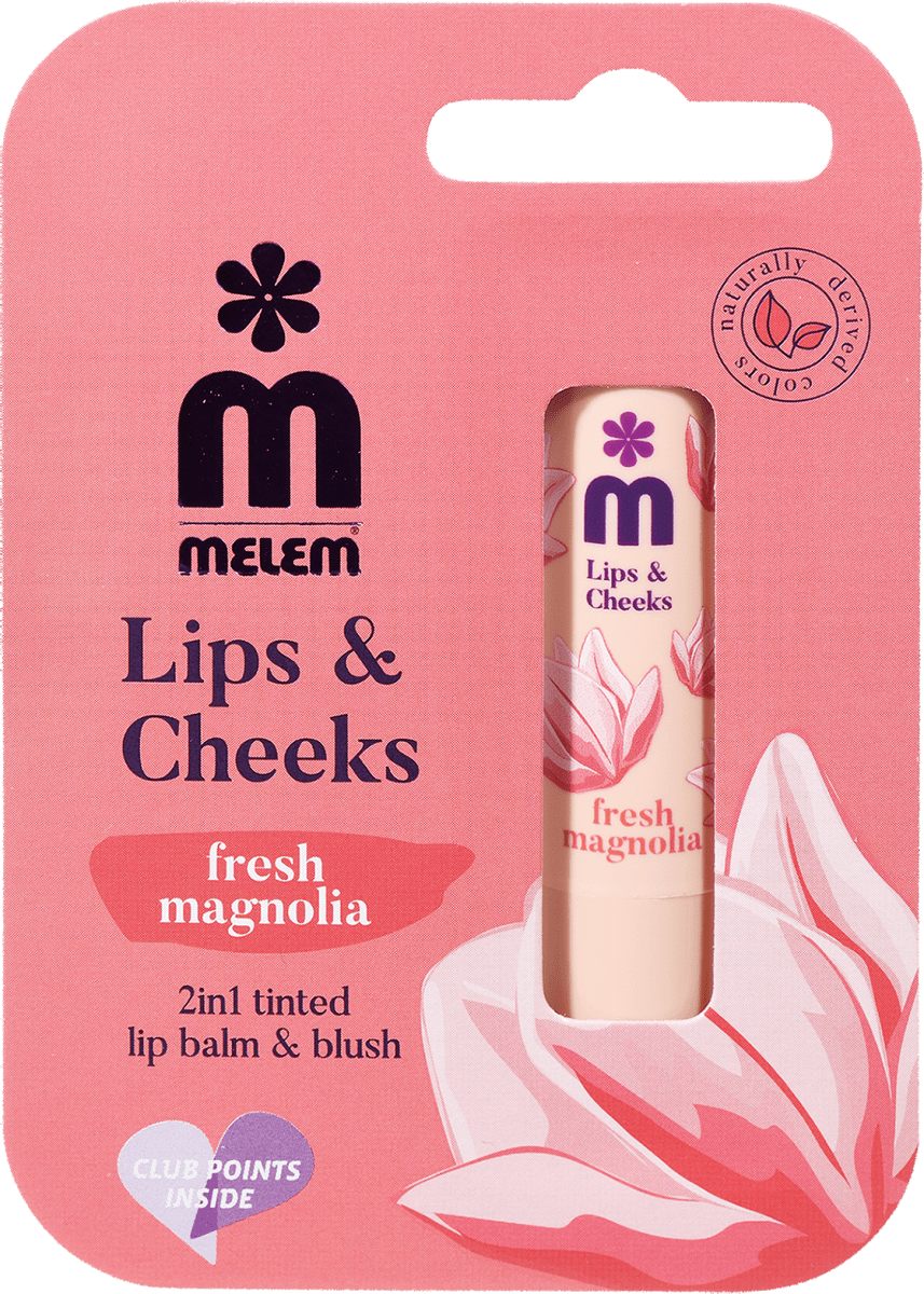 Melem Balzam za ustnice in rdečilo za lica 2v1 Fresh Magnolia, 4,5 g ...