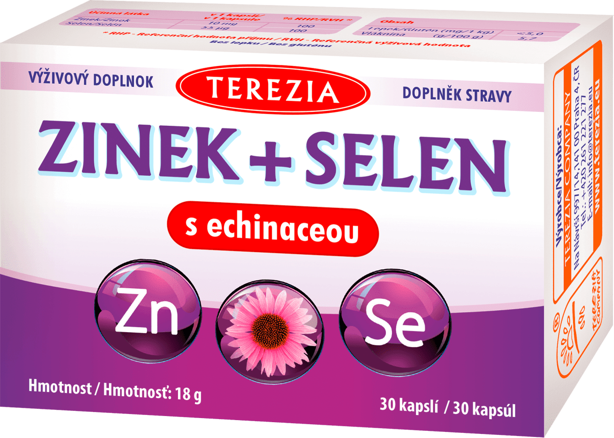 TEREZIA Zinek + Selen s echinaceou, 30 ks | dm.cz