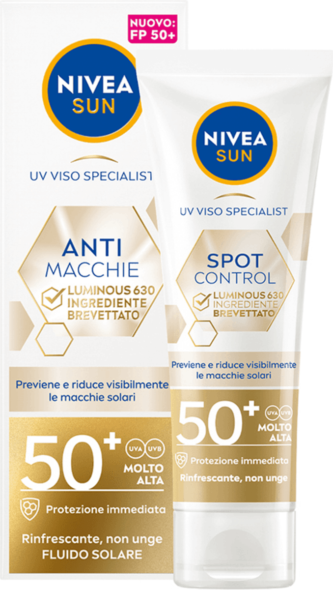 NIVEA SUN Crema viso solare anti-macchie Luminous, 40 ml Acquisti ...