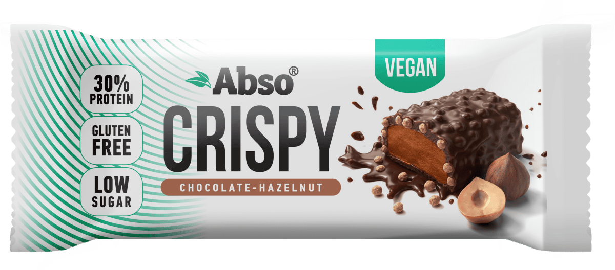 Abso Csokoládés-törökmogyorós ízű vegán fehérjeszelet, 50 g | dm.hu