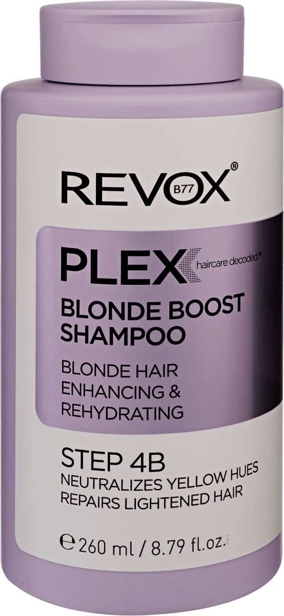 Revox PLEX Hajerősítő sampon B77, szőke hajra, Step 4B, 260 ml | dm.hu