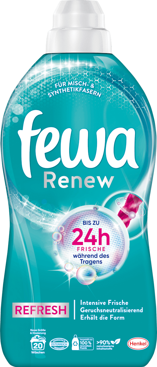 Fewa Renew Refresh Waschmittel für Misch- und Synthetikfasern, 20 Wl ...