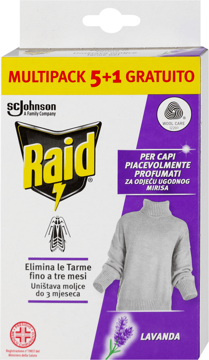 Raid Gel protiv moljaca - lavanda, 5 kom povoljna online kupovina | dm.rs