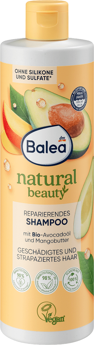Balea natural beauty šampon na vlasy avokádo & mango, 400 ml | dm.cz