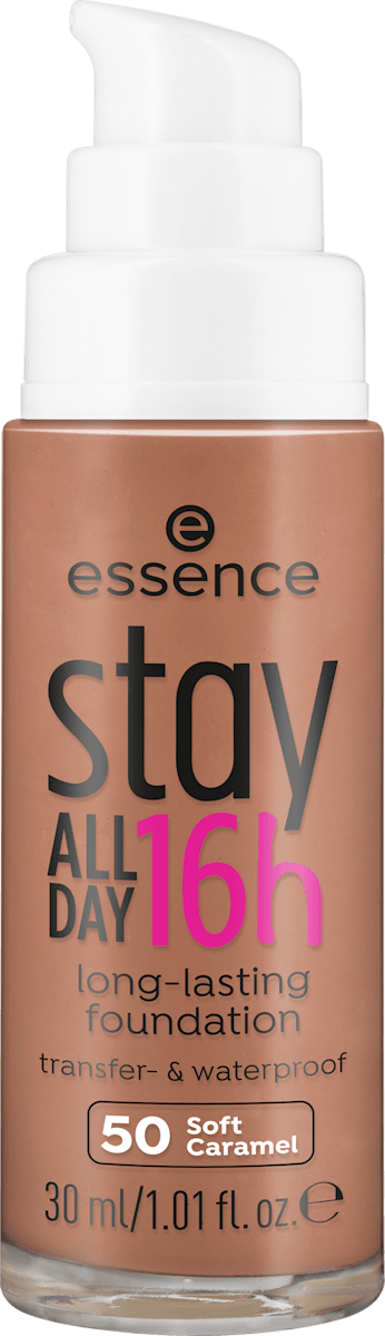 essence Foundation Stay All Day 16h Long-Lasting 50 Soft Caramel, 30 ml ...