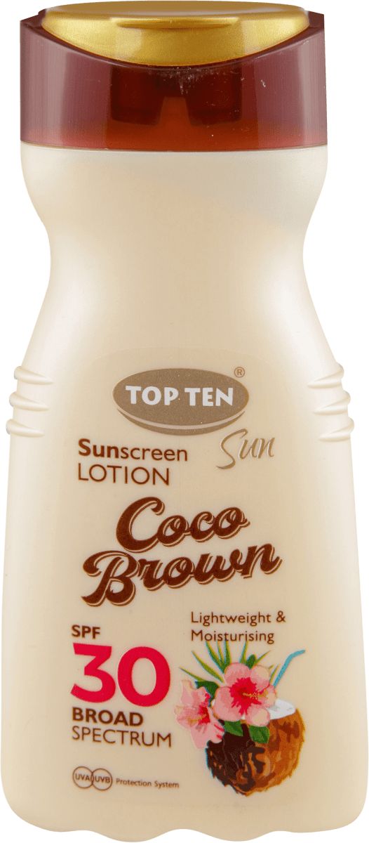 TOP TEN Sun Coco Brown losion za zaštitu od sunca, SPF 30, kokos, 200 ...