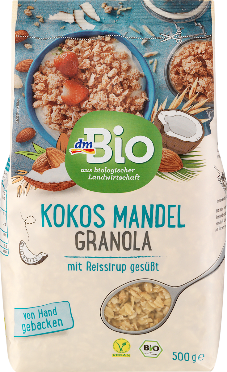 dmBio müsli granola s mandlemi a kokosem, 500 g | dm.cz