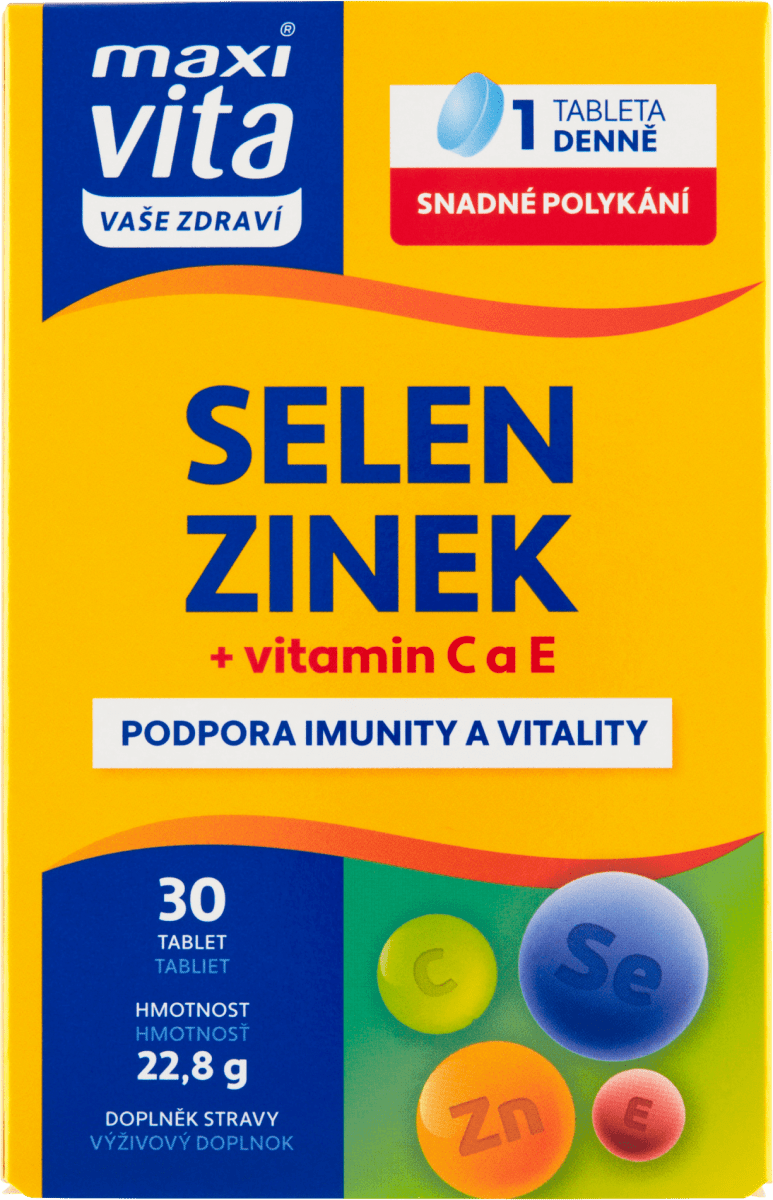 Maxi Vita Vaše Zdraví Selen zinek + vitamín C a E, 30 ks | dm.cz