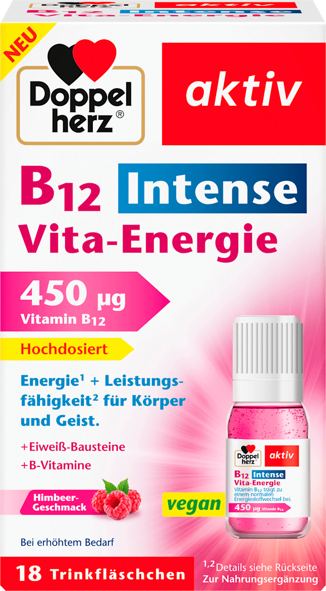 Doppelherz B12 Intense Vita-Energie Trinkfläschchen, 18 St | dm.at