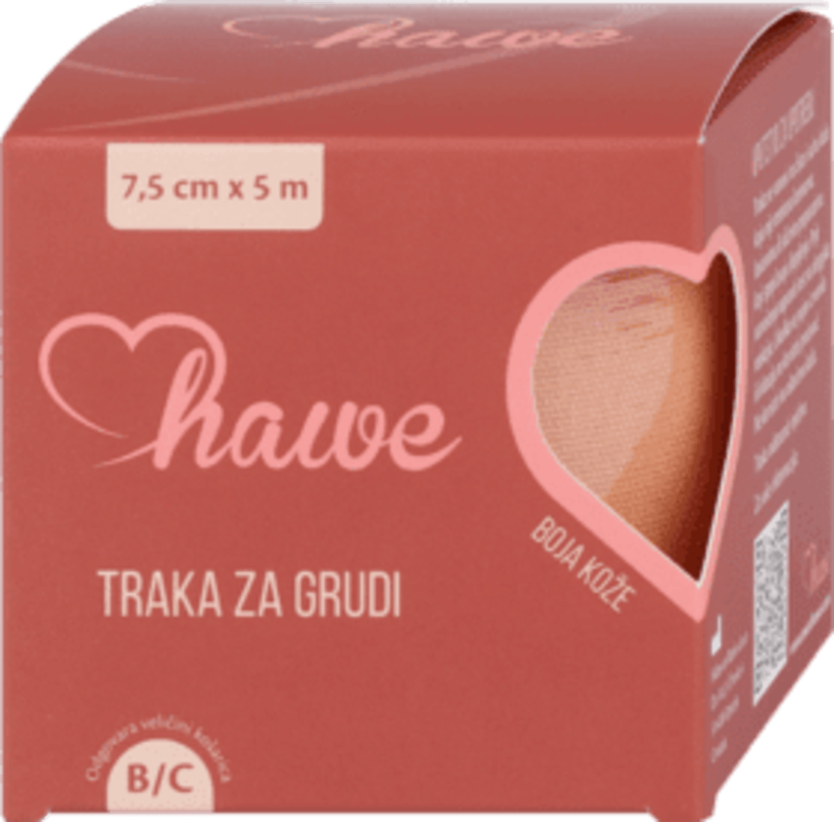 hawe Traka za grudi 7,5 cm x 5 m, u boji kože, 1 kom povoljna online kupovina | dm.rs