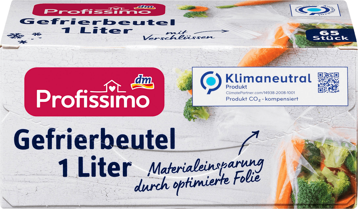 Profissimo Gefrierbeutel 1L, 65 St dauerhaft günstig online kaufen | dm.de