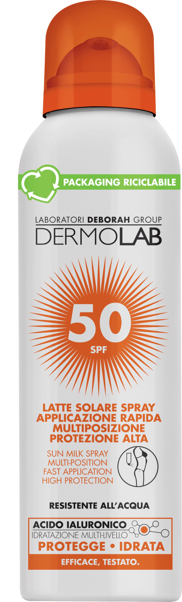DERMOLAB Latte solare spray viso e corpo SPF50, 150 ml Acquisti online ...